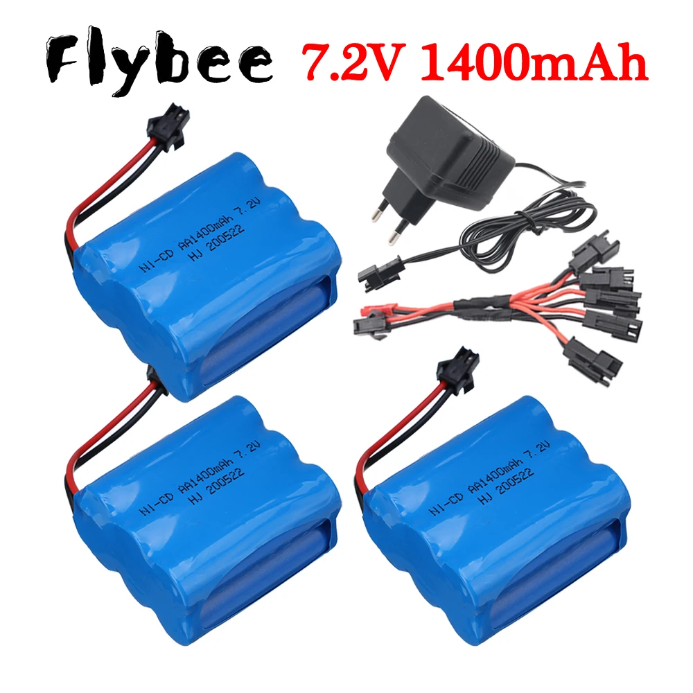 7-2V-Ni-CD-rechargable-battery-with-charger-for-RC-Trucks-cars-boats-RC ...