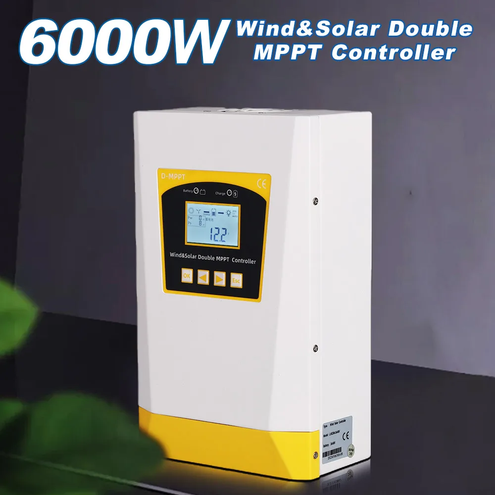 Double MPPT Charge Controller Solar & Wind Hybrid System 6000w 12v 24v ...