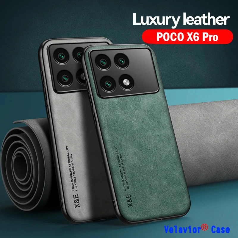 Case-for-Xiaomi-POCO-X6-Pro-Luxury-Leather-Thin-Car-Magnetic-Protect ...