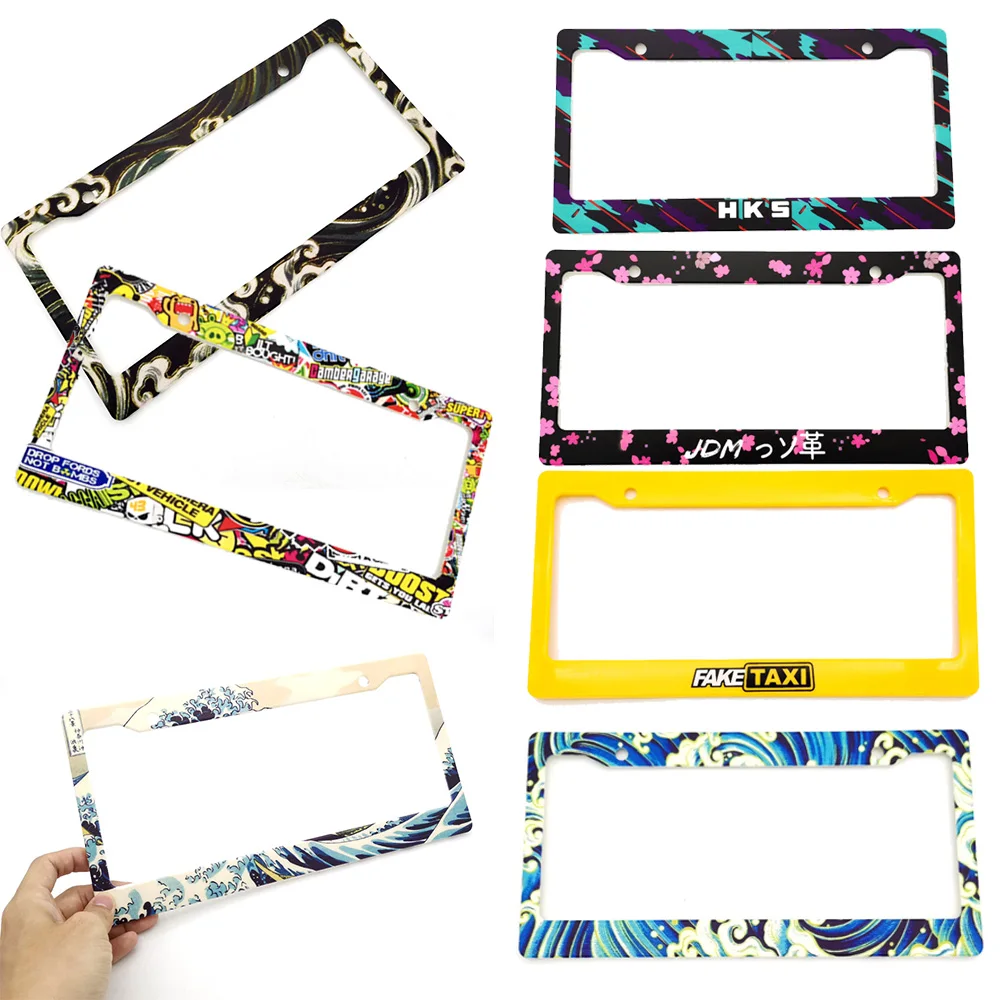 Newest-2PCS-JDM-USA-Standard-ABS-Car-License-Plate-Frame-for-HKS-Ukiyo ...