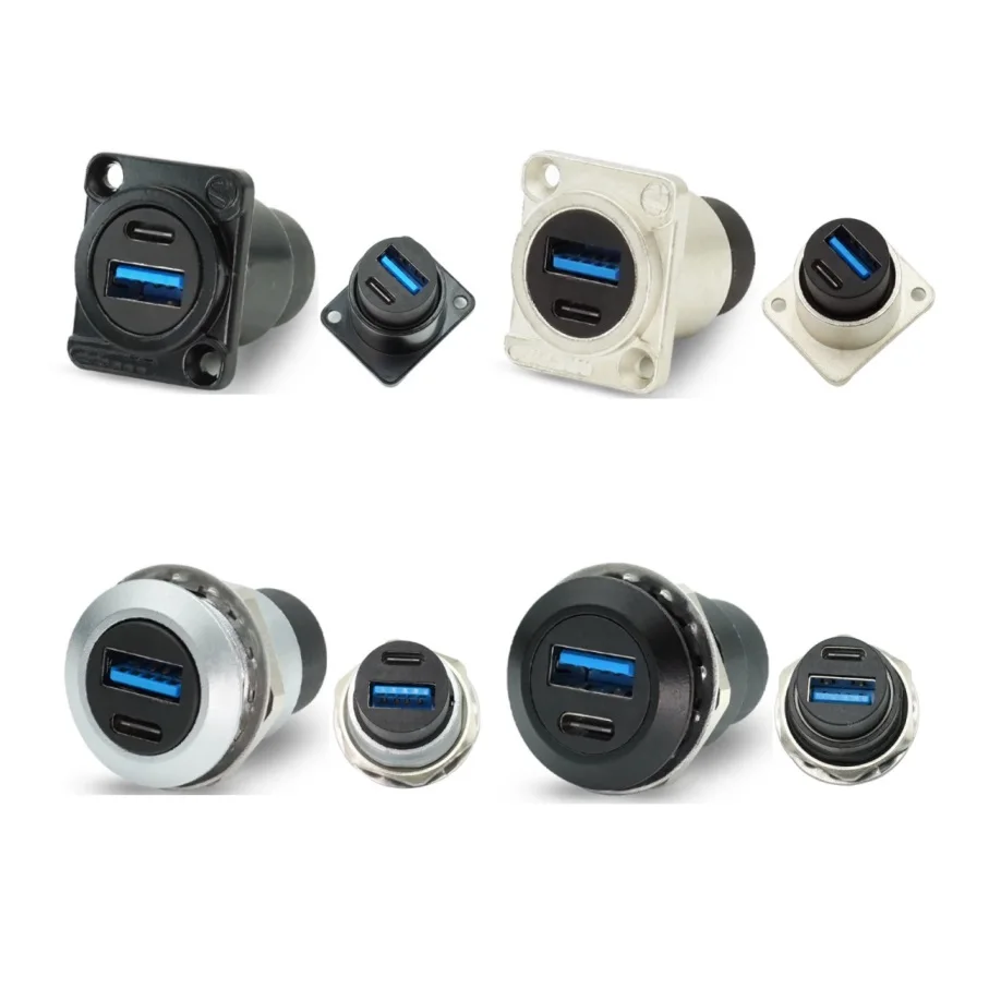 screw-mount-d-type-chassis-panel-wall-mount-usb3-0a-usb-c-type-c-female ...