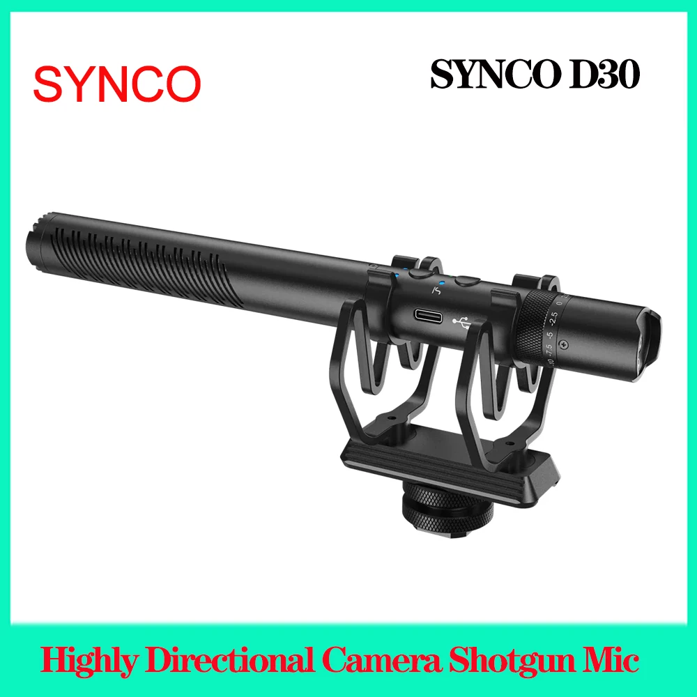 SYNCO-Mic-D1-D2-D30-Shotgun-Microphone-on-Camera-Voice-Recorder ...