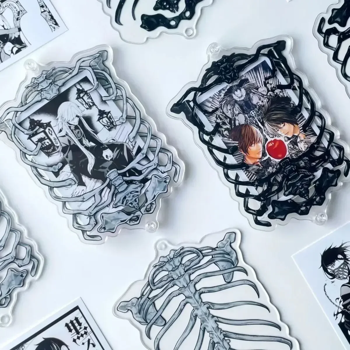 3 Inch (5.5x8.5cm) Skull Skeleton Photo Frame, Acrylic Mini Display ...