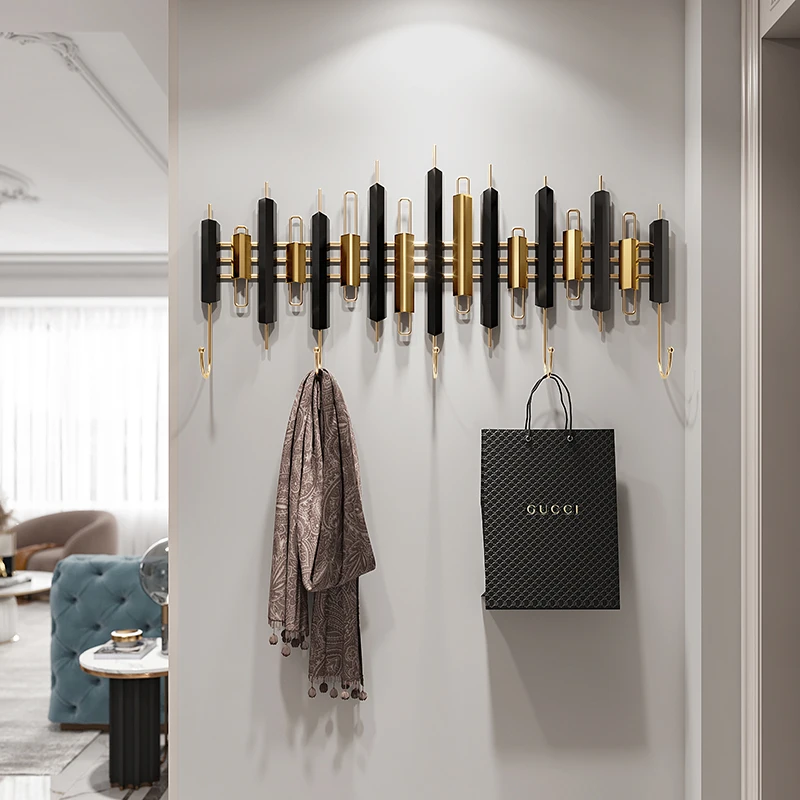 Gold-Garment-Coat-Rack-Luxury-Storag-Metal-Wall-Shelf-Hanging-Hallway ...
