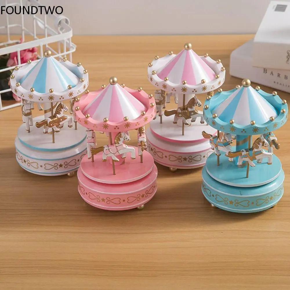 Merry-go-round-Music-Boxes-Plastic-Carousel-Horse-Musical-Box-Horse ...
