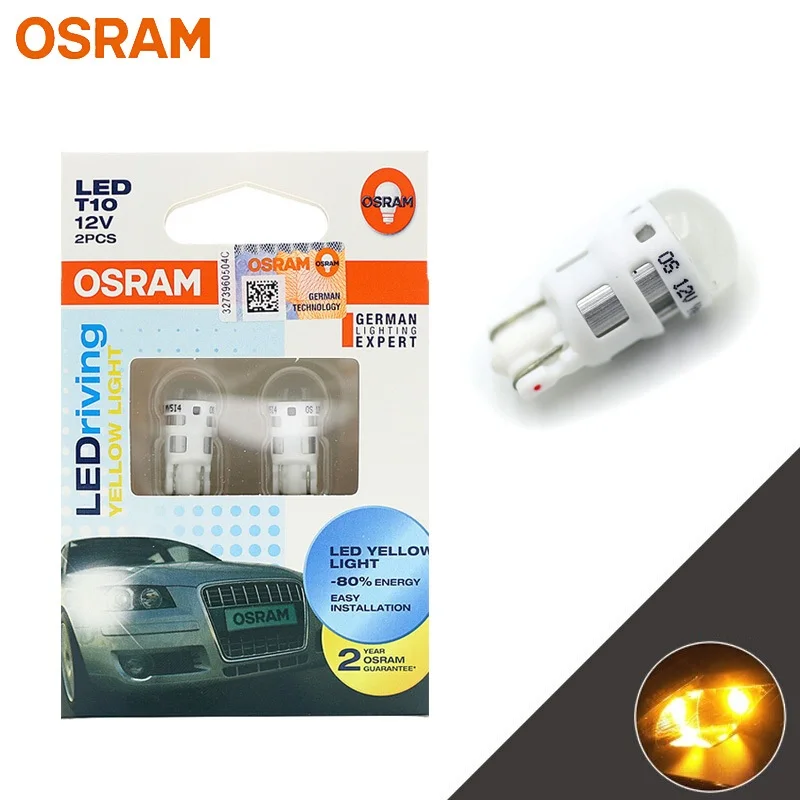 OSRAM-LEDriving-Standard-LED-T10-WY5W-Yellow-Amber-12V-1W-Car-LED-Turn ...