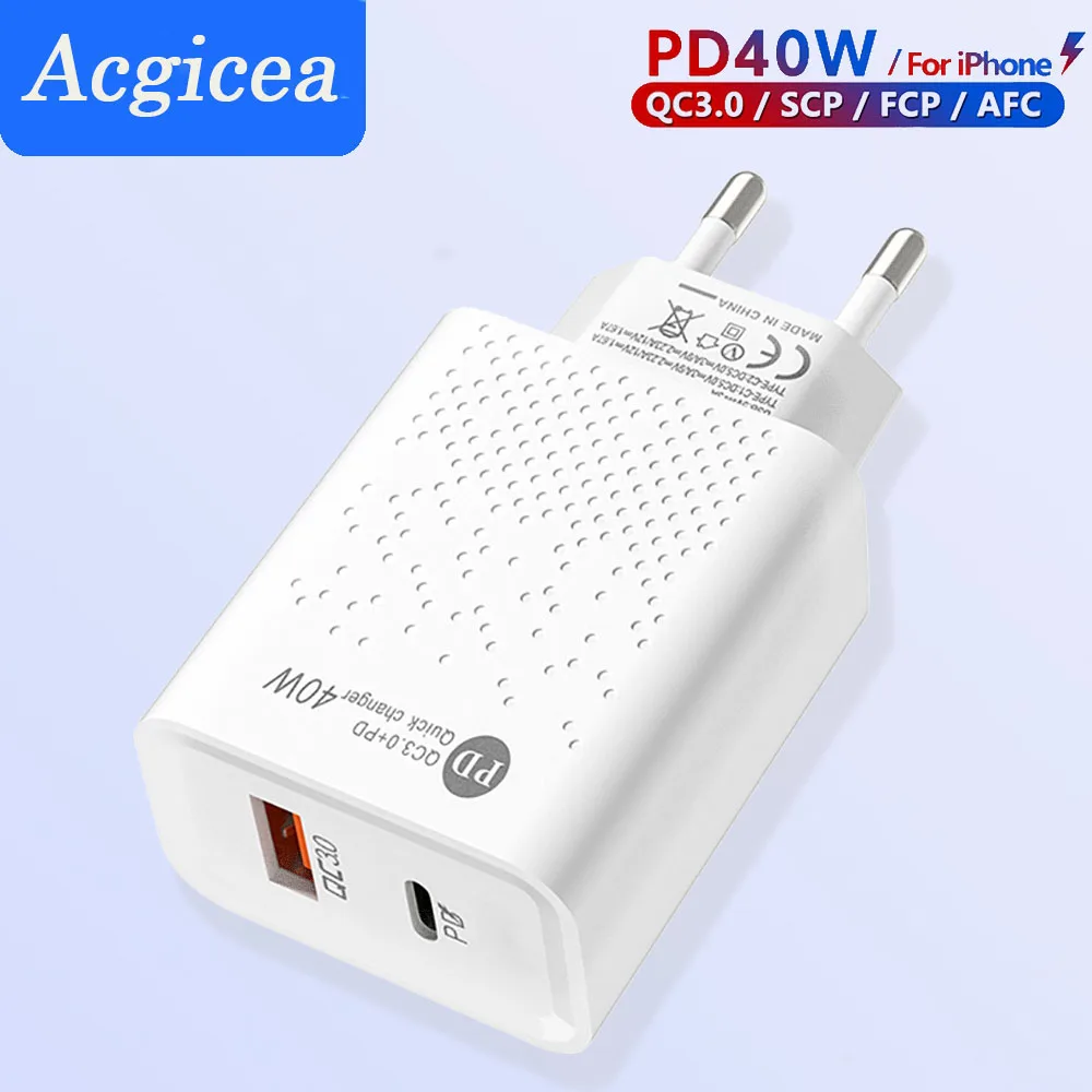 40w Fast Charger Adapter | Usb Type C Wall Charger | Usb Pd 40w Charger ...