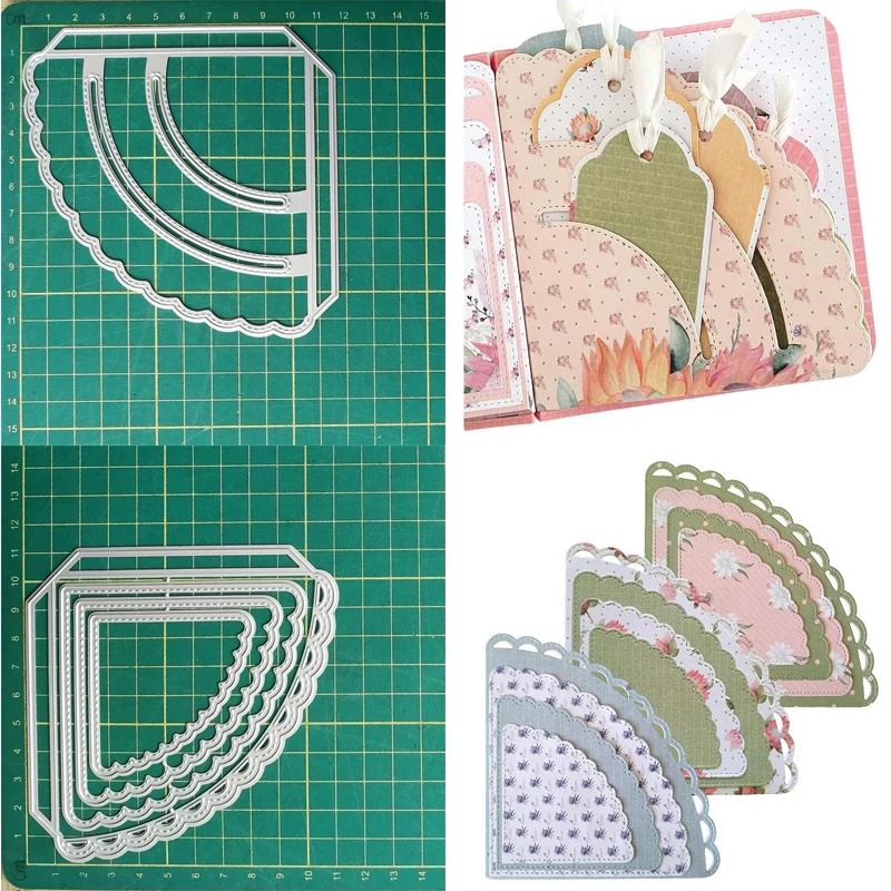 Metal Cutting Dies Nesting Corner Pocket diy Scrapbooking Photo Album ...