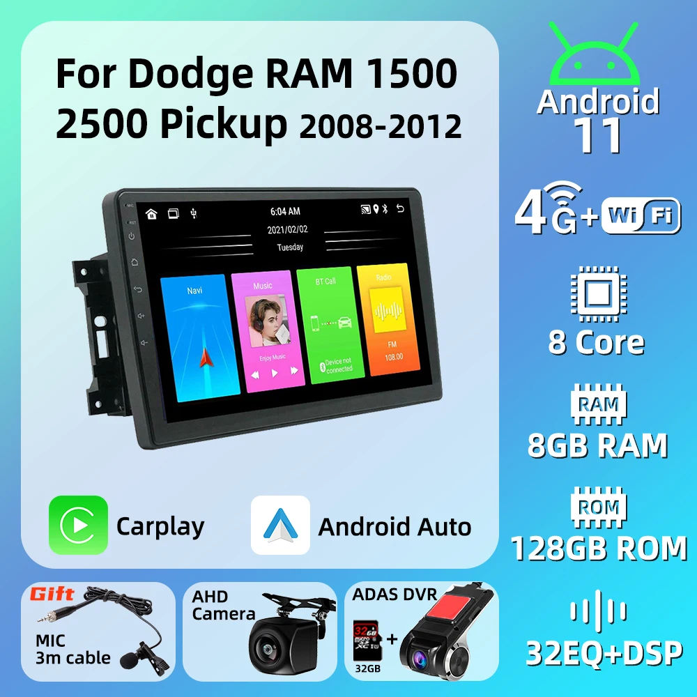 Android Multimedia for Dodge Ram 1500 2500 Pickup 2008-2012 Car Radio 2 ...