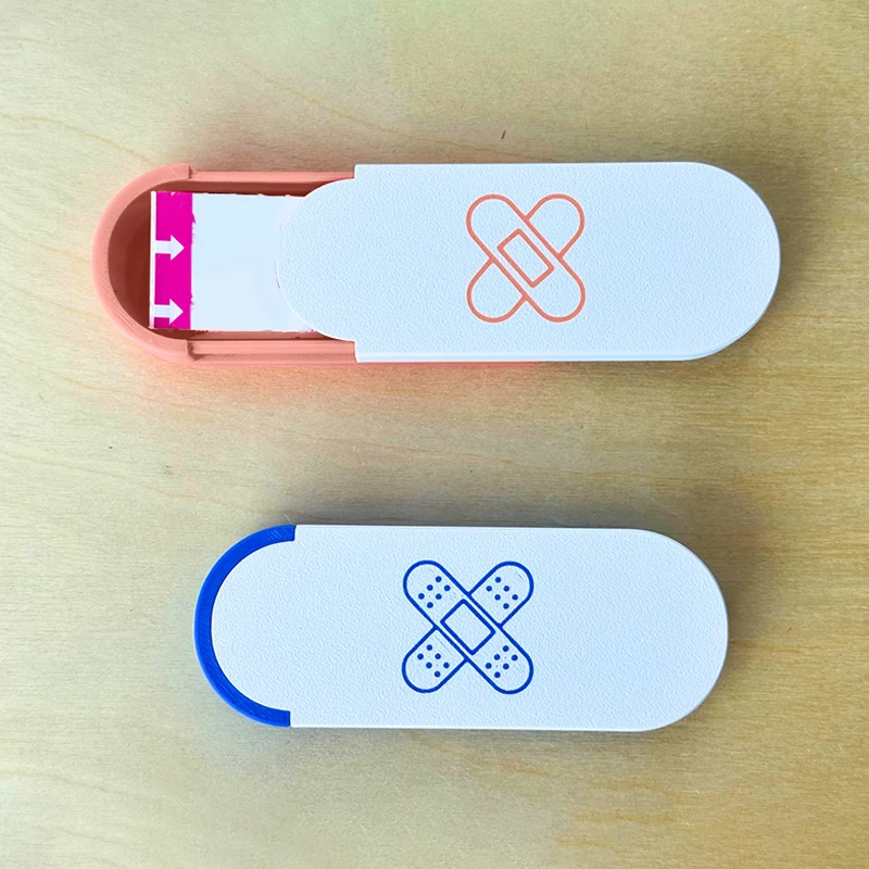 1Pc Plastic Band-Aid Storage Box Portable Sliding Toothpicks Swabs ...