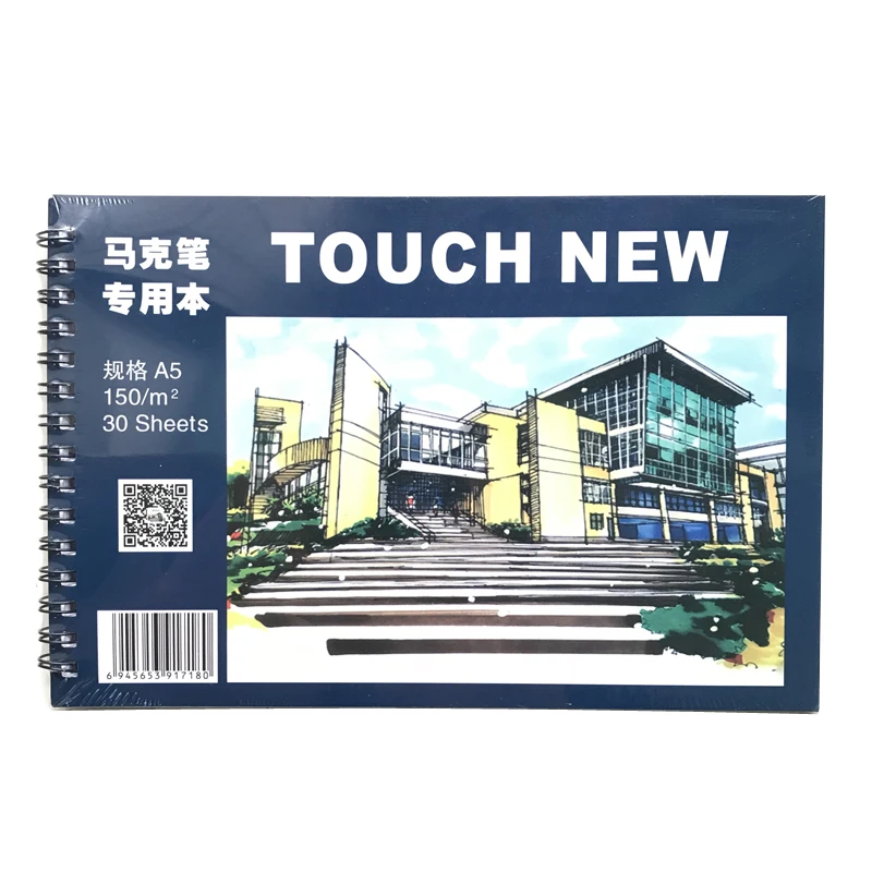 A5-Touchnew-Markers-Drawing-Book-30-Sheets-Notebook-Paper-Marker-Pad ...