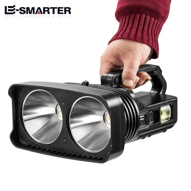 Powerful-Dual-LED-Searchlight-2-XHP50-Waterproof-Spotlight-USB ...