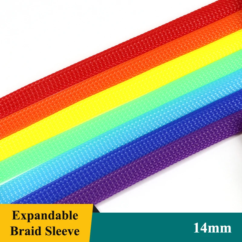 1-50M-PET-Expandable-Cable-Sleeve-14mm-Tight-High-Density-Hardness ...
