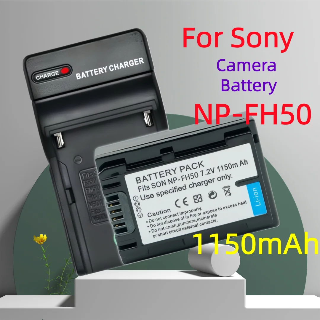 1150mAh NP-FH50 NP FH50 Battery or Charger For Sony Camera DSC-HX1 ...