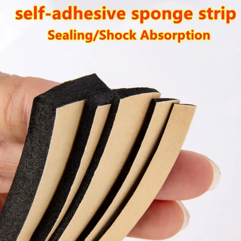 New-Self-Adhesive-Sponge-Seal-Strip-Thicken-Black-EPDM-Rubber-Single ...