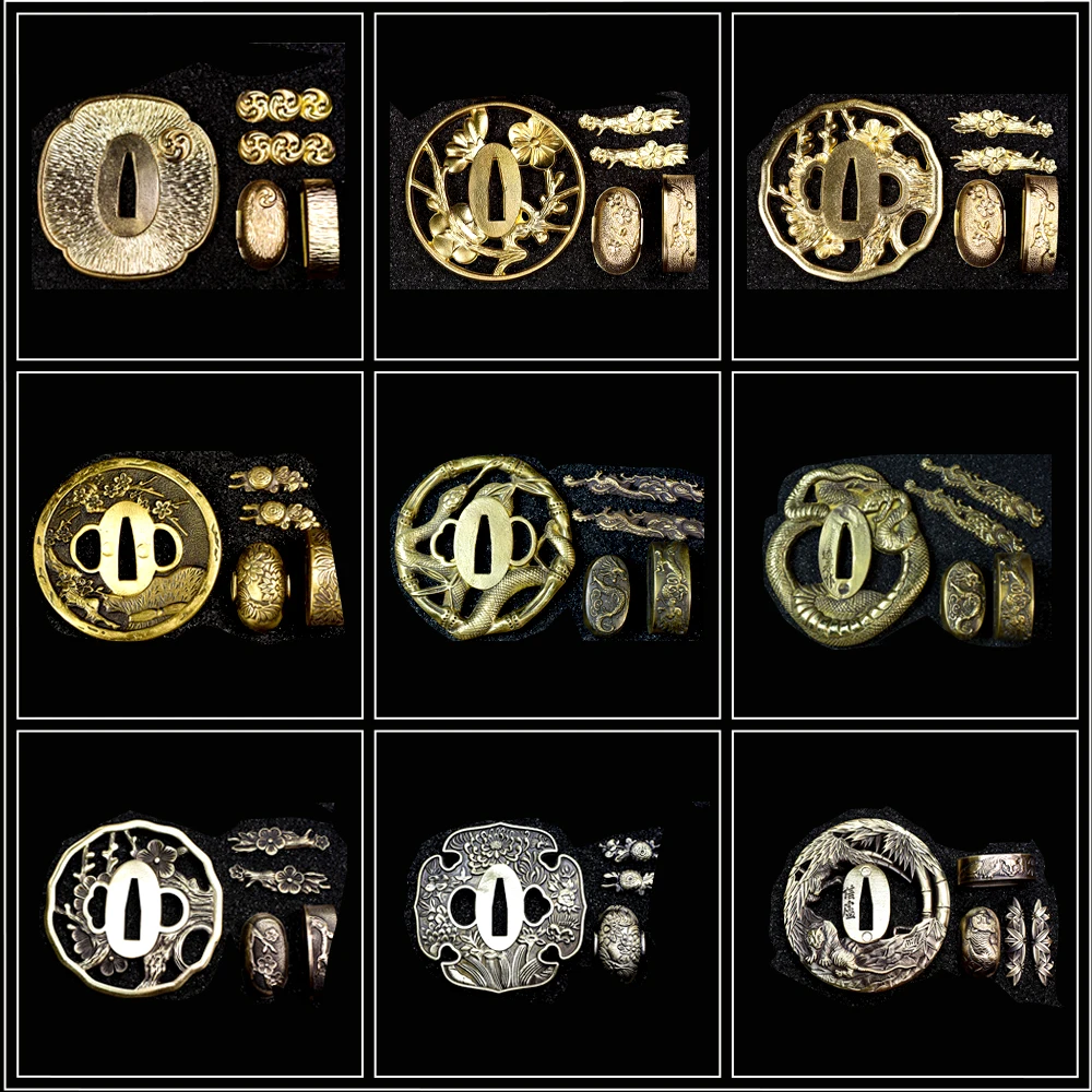 Pure-Copper-Katana-Dragon-Knife-shaped-Hand-Guard-Equipment-Copper ...