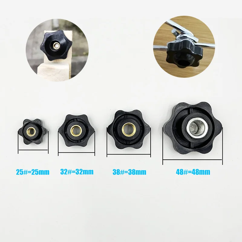 M4-M5-M6-M8-M10-M12-Plum-Hand-Tighten-Nut-Clamp-Knob-Handle-Nut-Plum ...