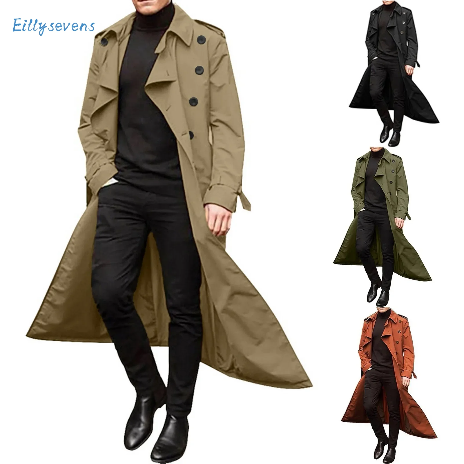 Men-S-Windbreaker-Spring-Autumn-Long-Slevee-Extra-Long-Trench-Coat ...