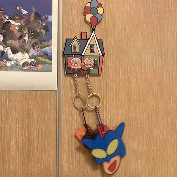 Kawaii Disney Up Travel with The House Keychain Anime Cartoon ...