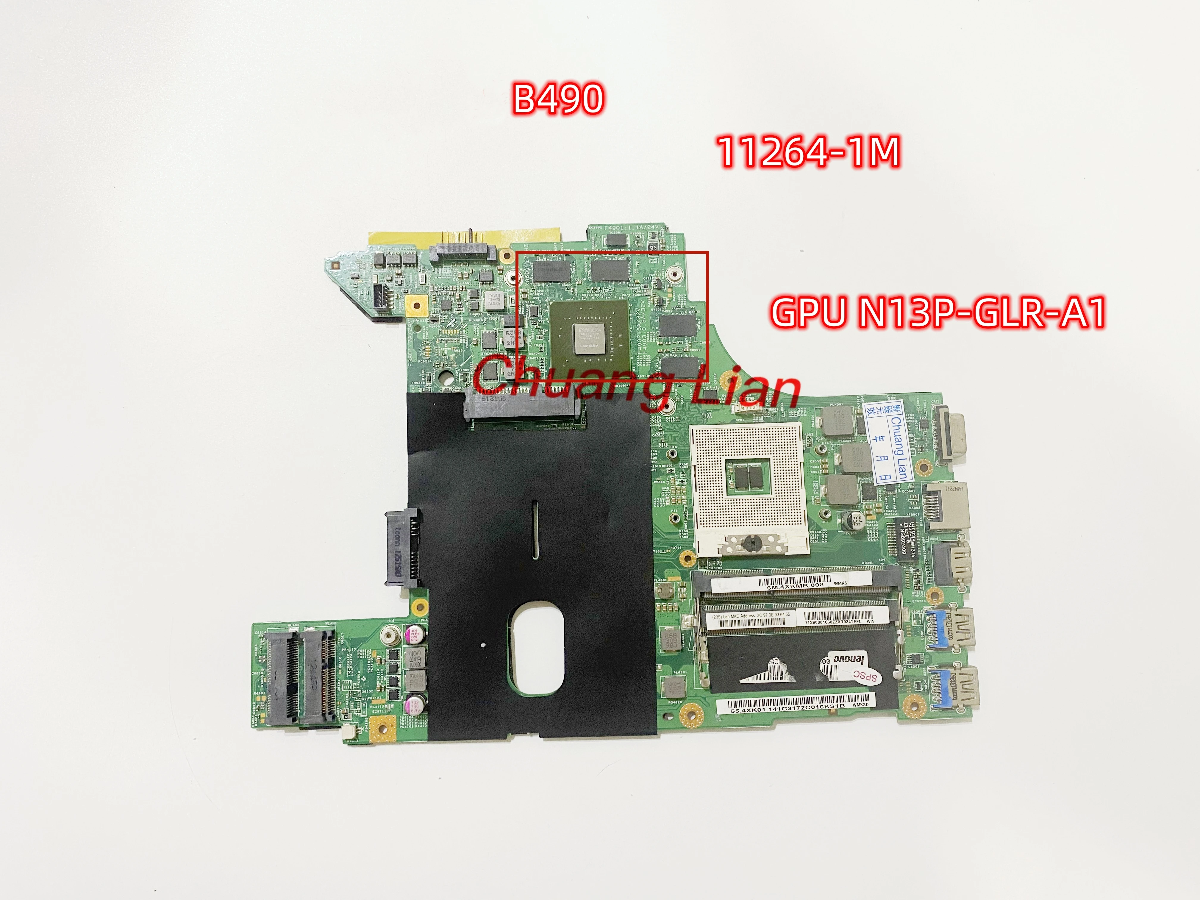 11264-1M-For-Lenovo-B490-Laptop-Motherboard-with-GPU-N13P-GLR-A1-100 ...