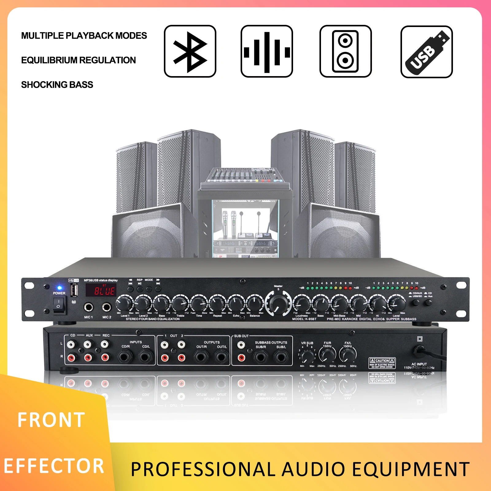 Professional-Pre-Reverb-Effector-Digital-Audio-Processor-Professional ...