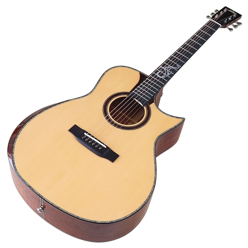 Professional-Acoustic-Guitar-Full-Solid-Wood-41-Inch-Guitar-Sharp-Angel ...
