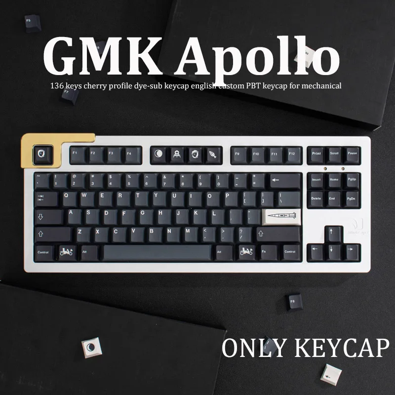 Gmk Apollo 135 Keys Cherry Profile Pbt Keycap Dye-sub English Custom ...