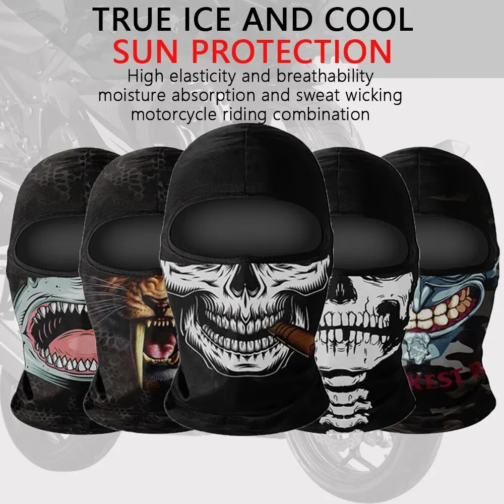 Motorcycle Face Mask Outdoor Cool Sunscreen Balaclava Lycra Moto Biker ...