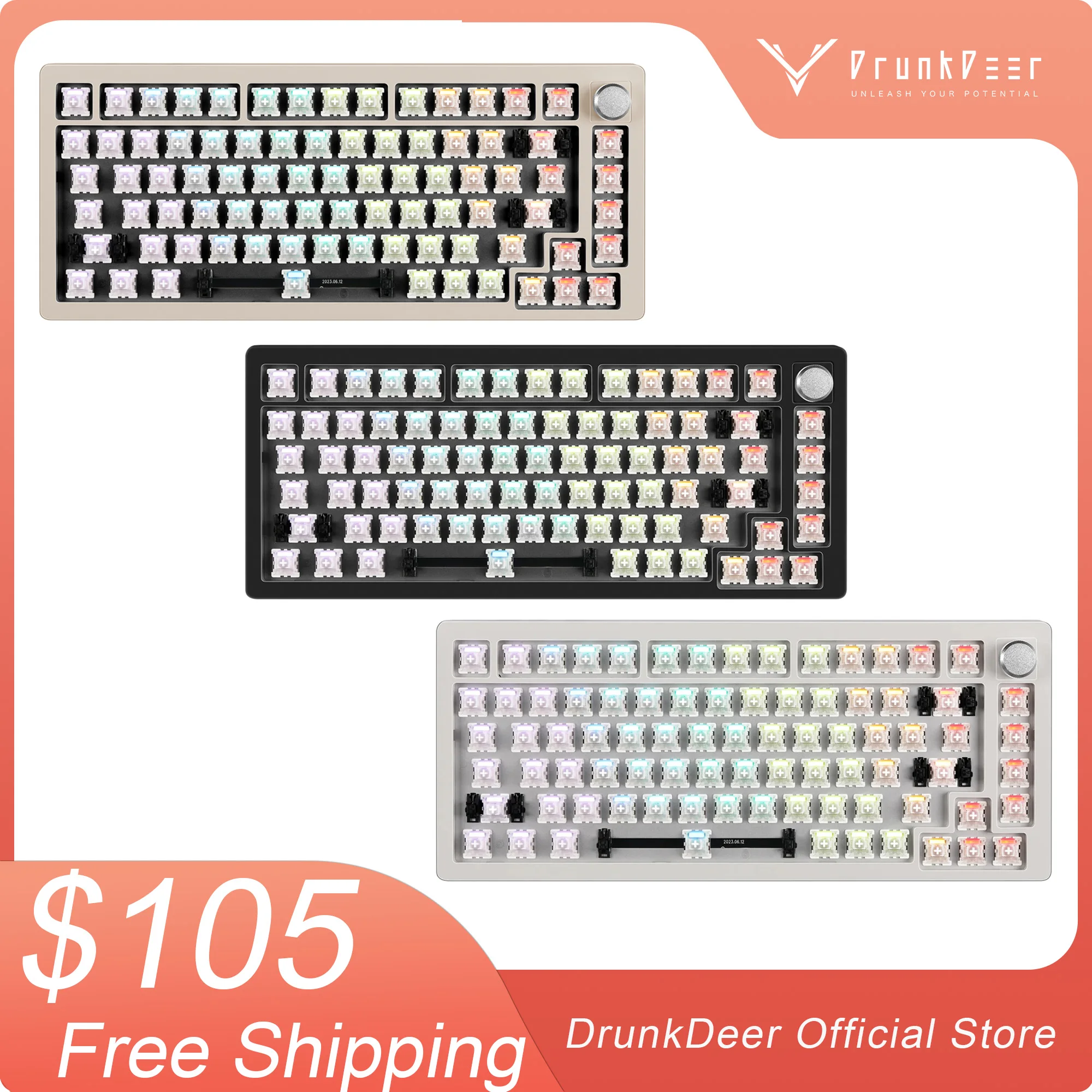DrunkDeer-A75-Rapid-Trigger-Mechanical-Keyboard-Barebone-TKL-Gaming ...