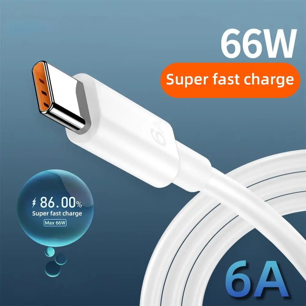 6A 66W USB Type C Super-Fast Cable For Huawei Mate 40 50 Xiaomi 11 10 ...