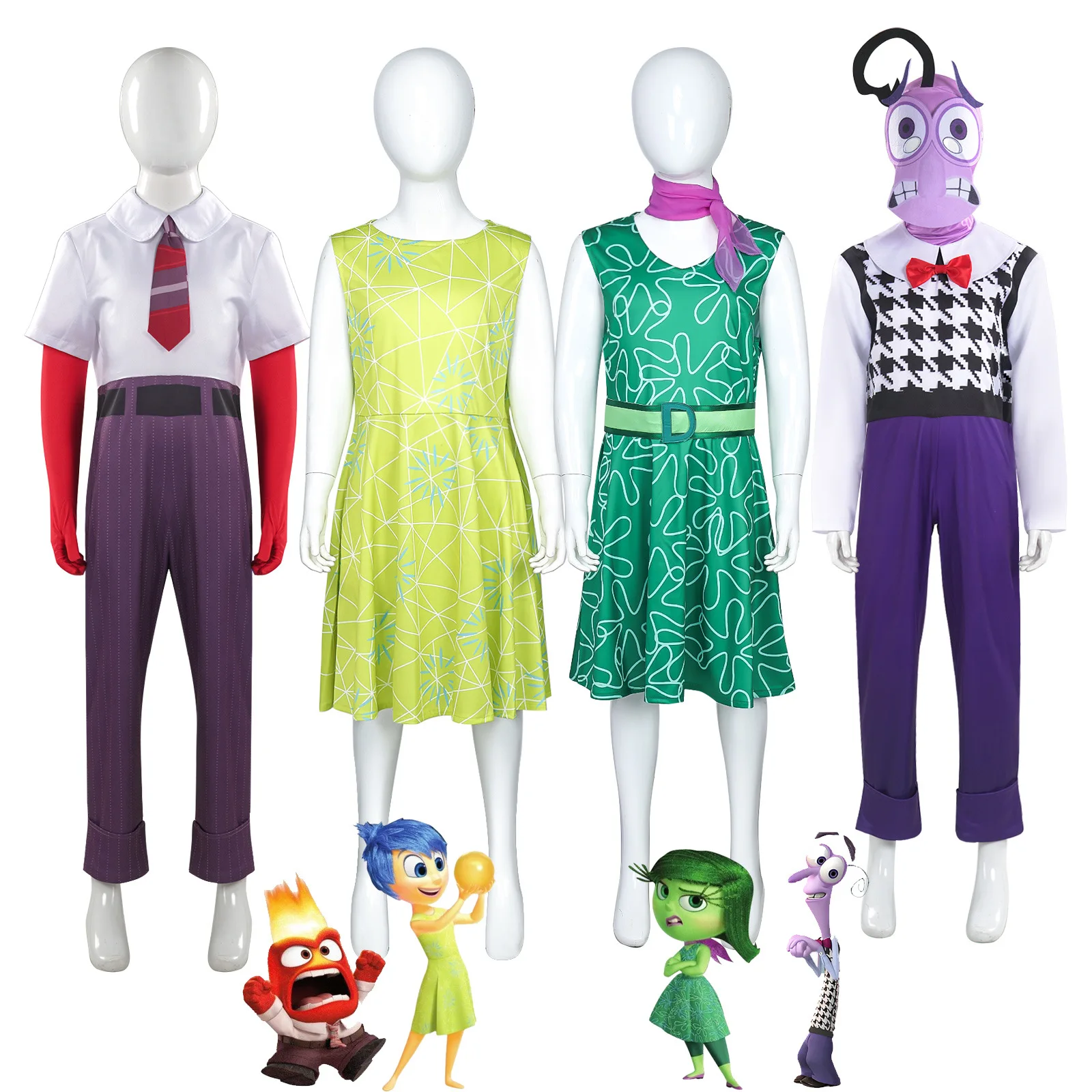 Anime-Movie-Inside-Out-Joy-Cosplay-Costume-Disgust-Disguise-Dress-for ...