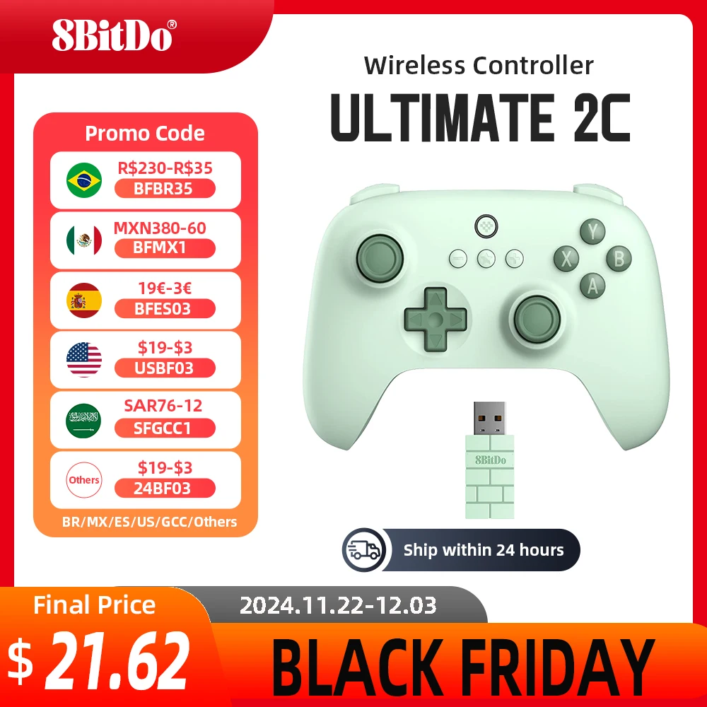 8bitdo-nuevo-controlador-de-juego-inal-mbrico-2C-para-PC-Windows-10-11 ...