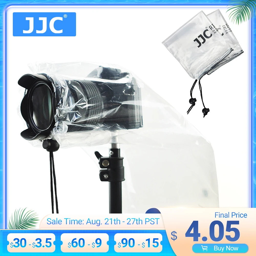 JJC-2-Pack-Waterproof-Camera-Rain-Cover-Raincoat-Protector-for-Canon ...