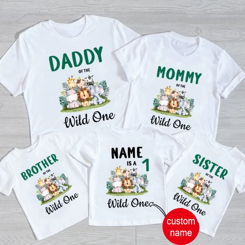 Family-Matching-Zoo-Animal-Party-Birthday-Tshirt-Wild-One-Clothes-Kids ...