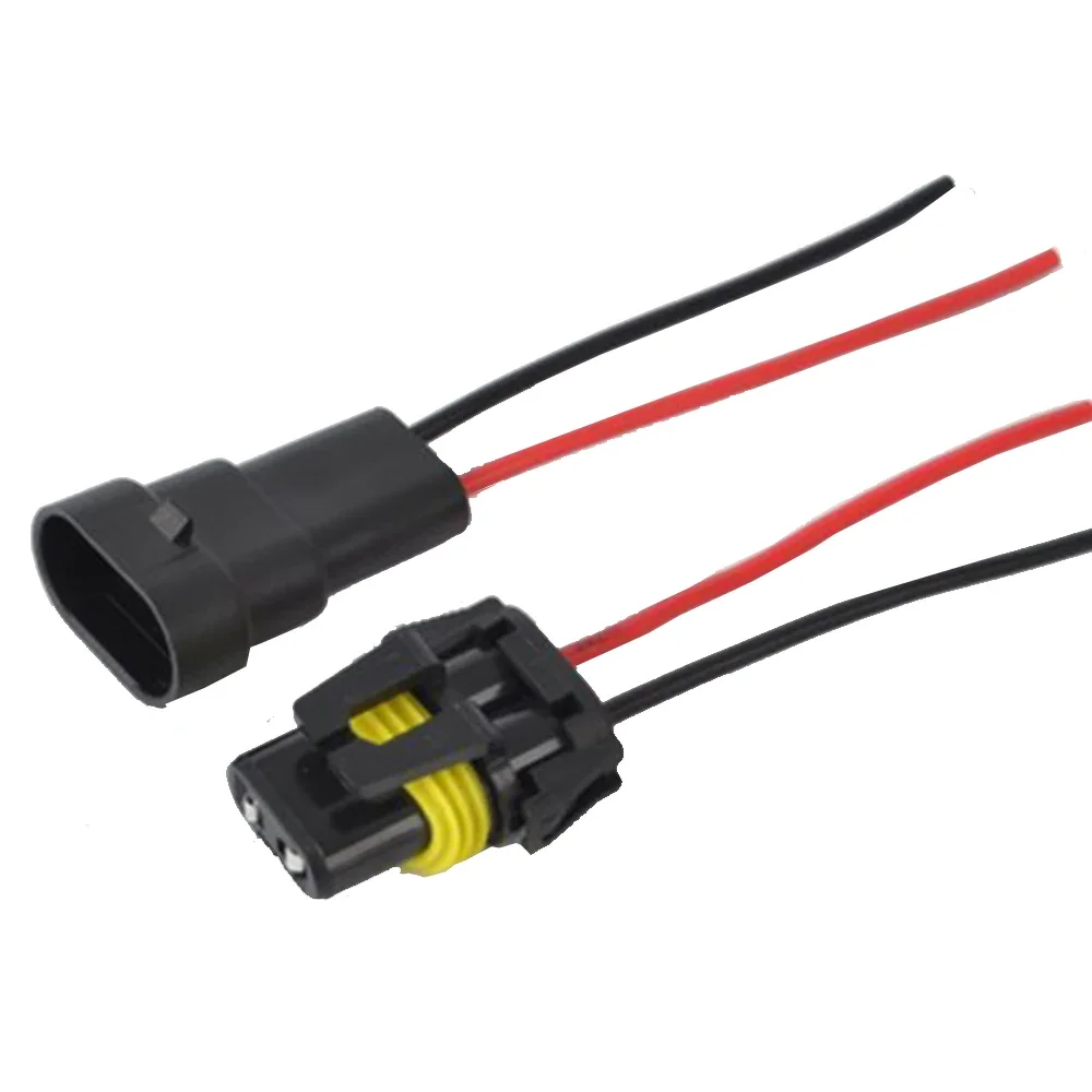 1Set-9005-9006-Female-Male-Connector-with-Wire-Connectors-For-HID-Plug ...