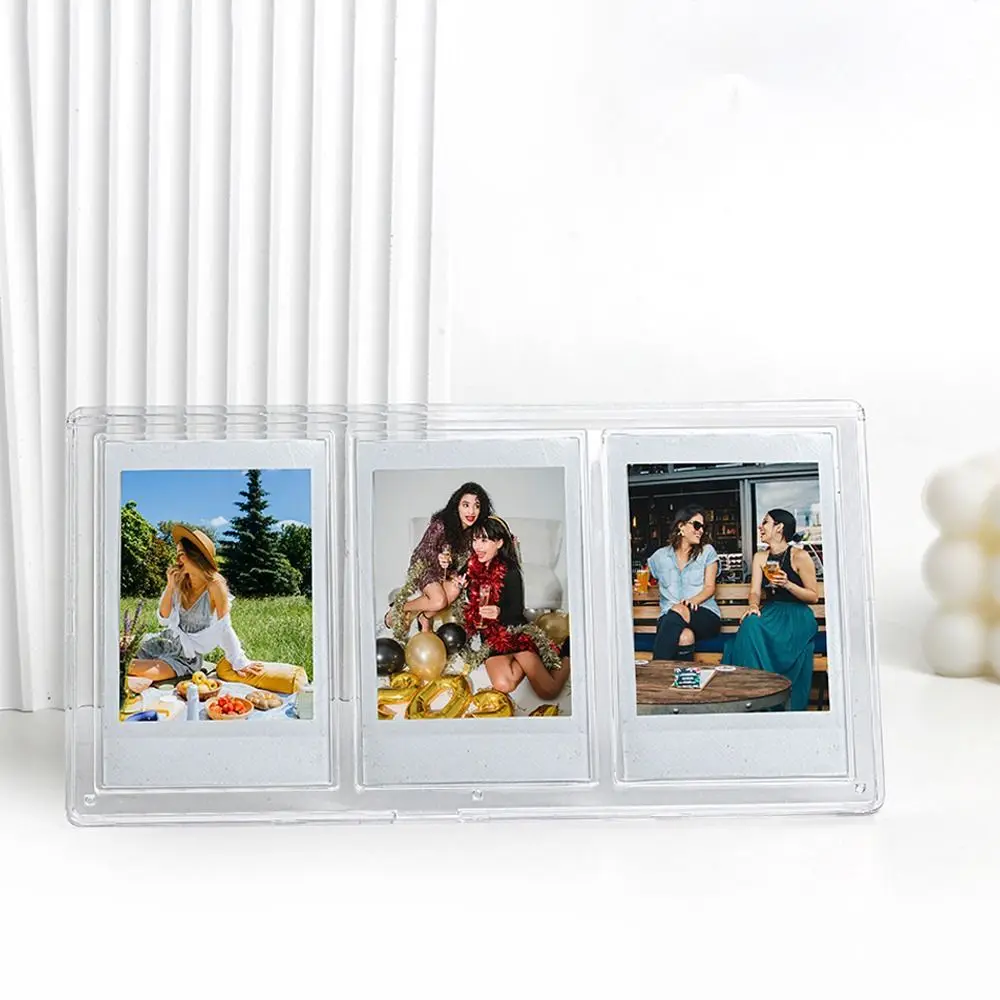 3 Slots Vertical Film Photo Frame Instant Camera Transparent 3 inch ...