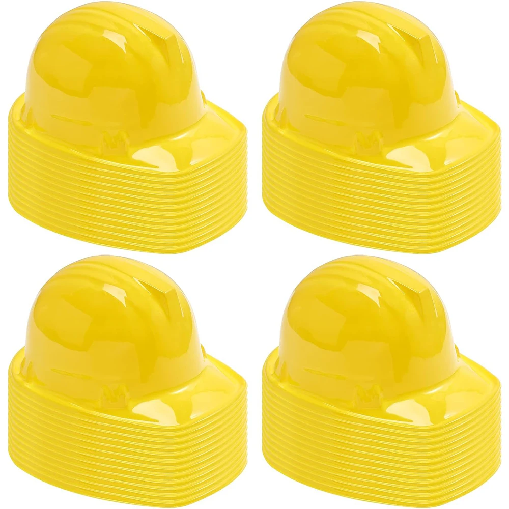 10-20-30pcs-Construction-Hats-Building-Dress-Up-Hats-Plastic-Yellow ...