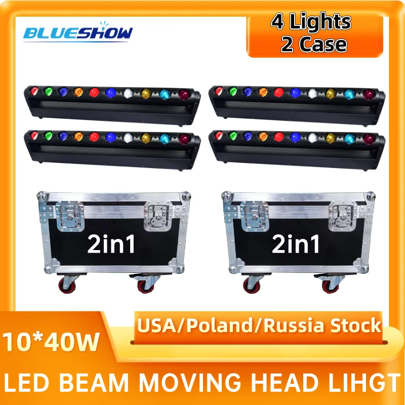 4pcs-Beam-10-40W-RGBW-4-in-1-Pixel-LED-Bar-Moving-Head-Stage-Effect ...