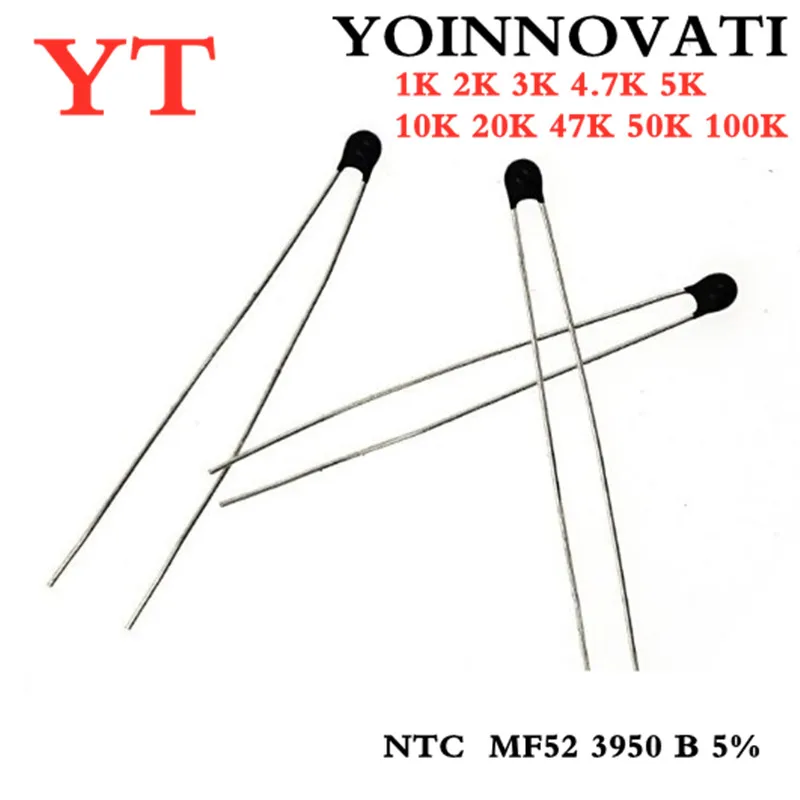 NTC Thermistor Thermal Resistor MF52 NTC-MF52AT 1K 2K 3K 4.7K 5K 10K ...