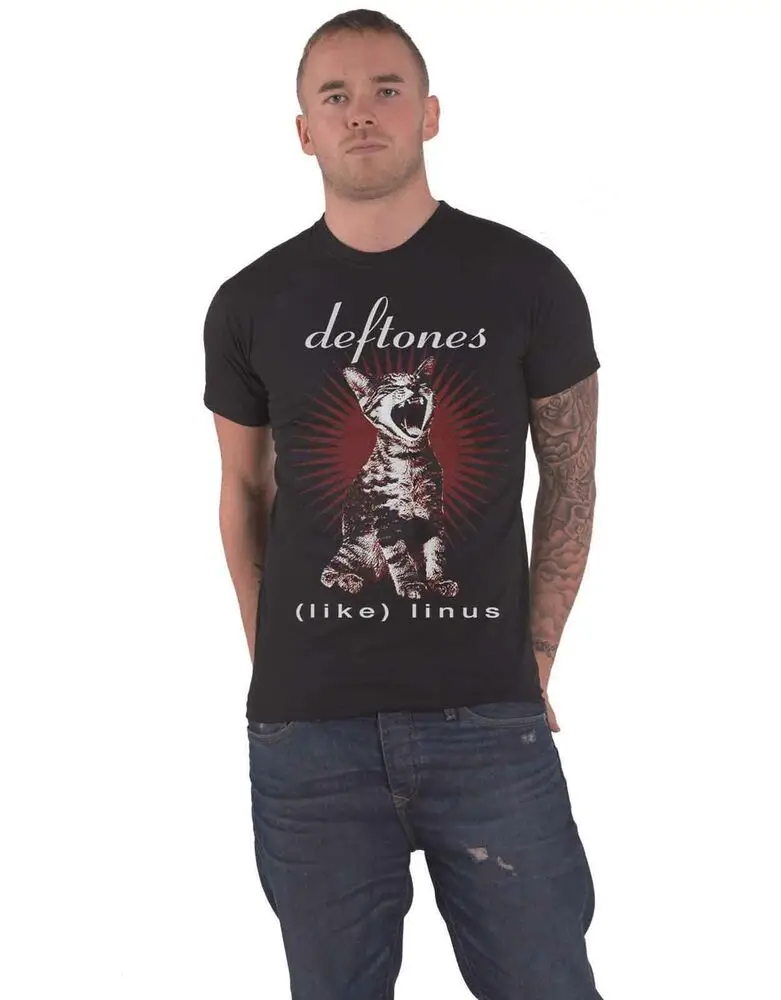 Deftones T Shirt Like Linus Band Logo new Official Mens Black ...