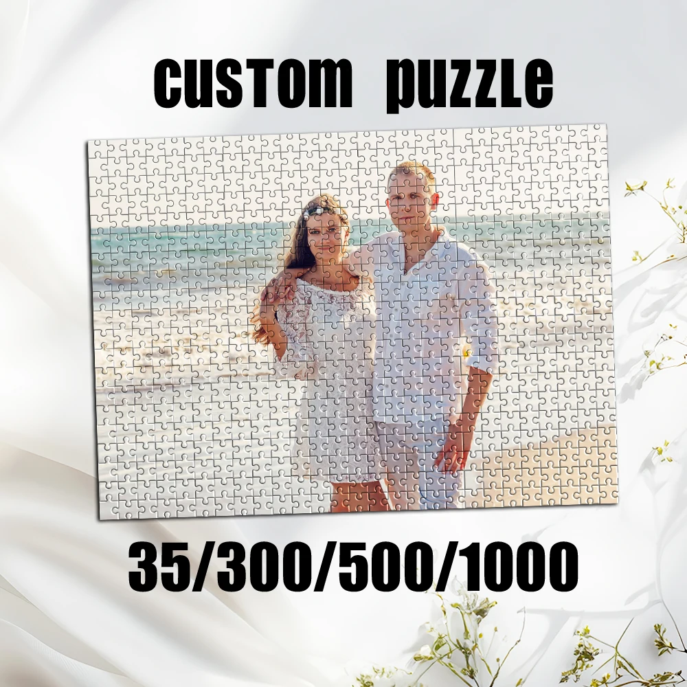 Personalized Custom Photo Puzzle Customize Seaside Casual Couple ...