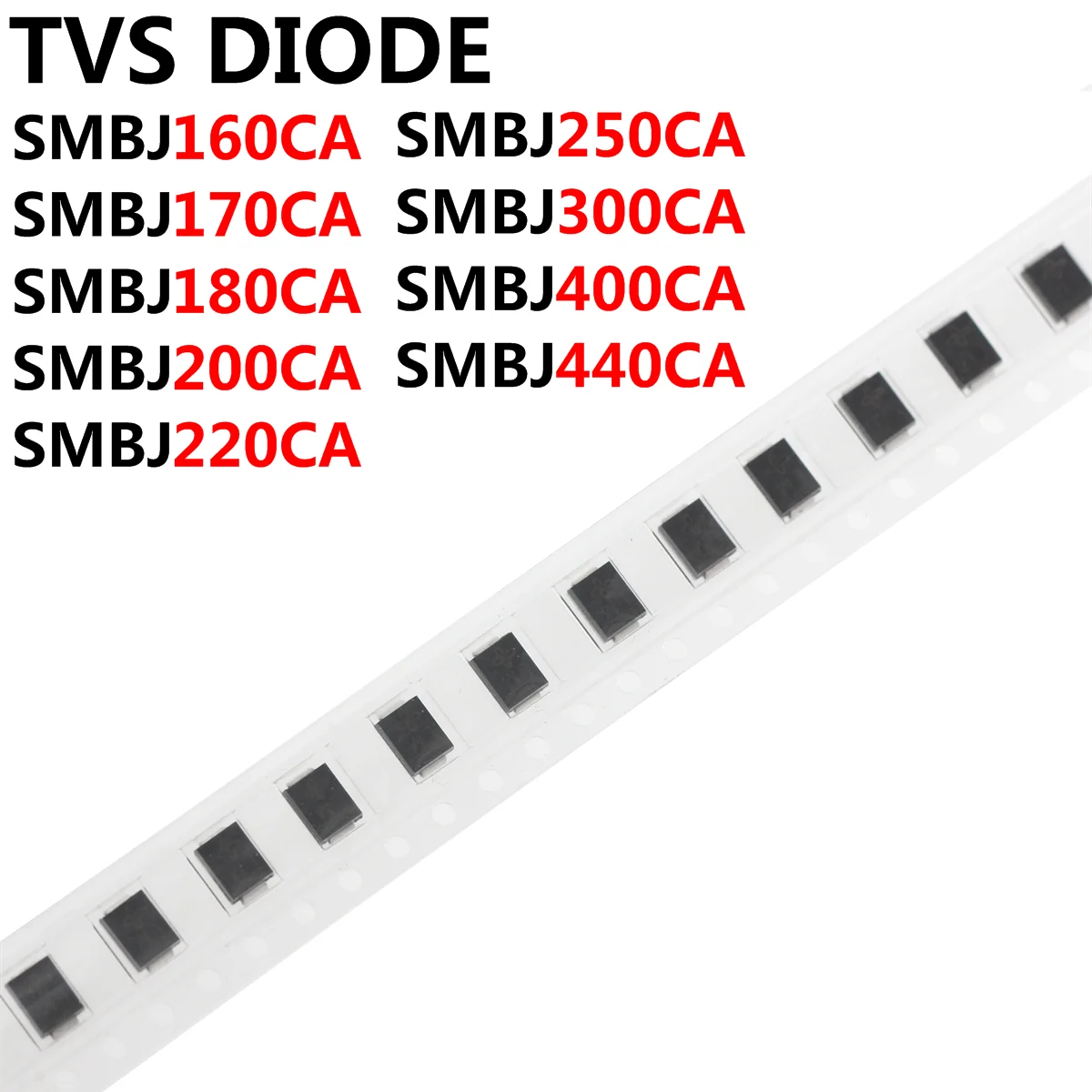 100PCS-TVS-DIODE-SMBJ160CA-SMBJ170CA-SMBJ180CA-SMBJ200CA-SMBJ220CA ...