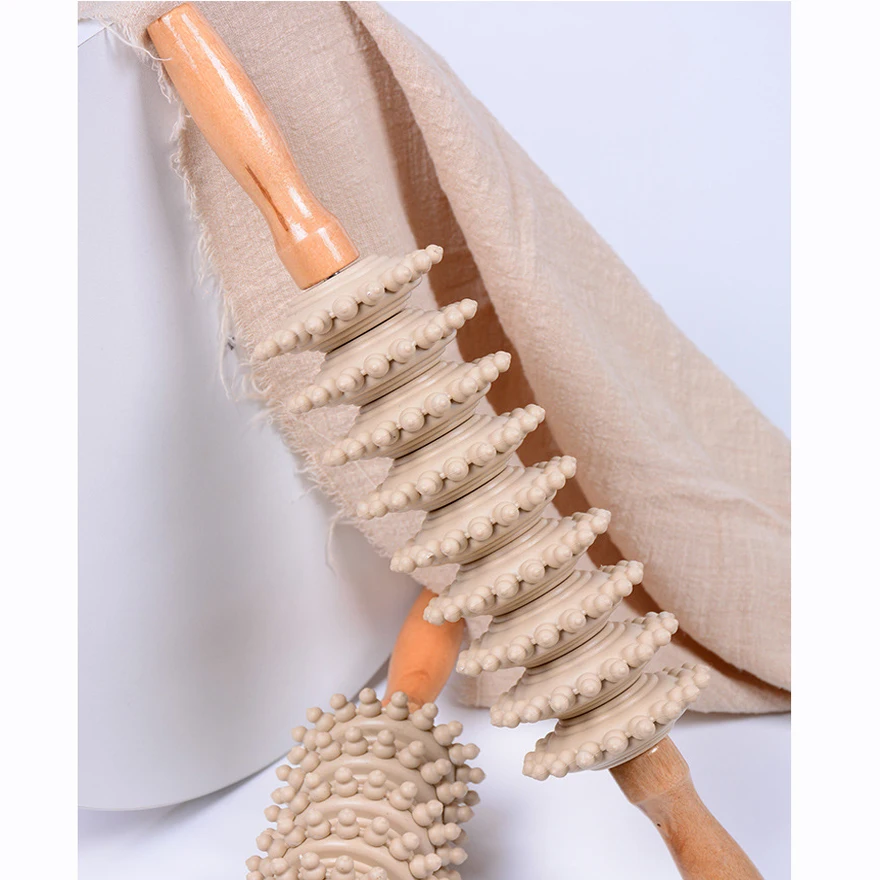 Wood-Massage-Tools-Therapy-Roller-Maderoterapia-Nine-Wheel-Cellulite ...