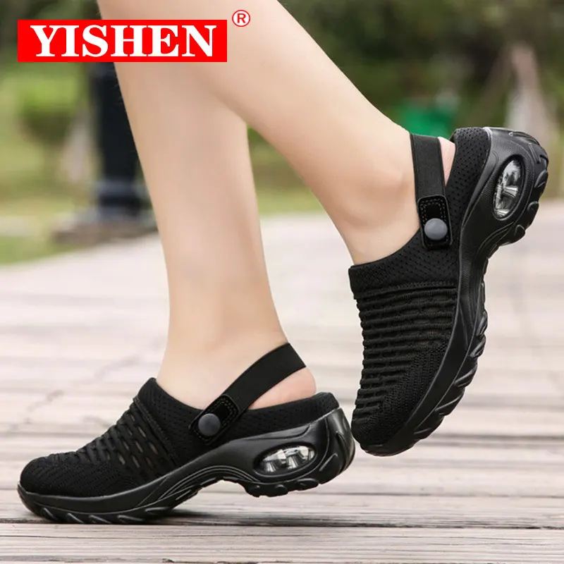 YISHEN Women Shoes Casual Shoes Height Increase Cushion Sandals Non ...