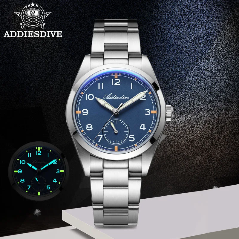ADDIESDIVE 36mm New Watch VH60 Quartz Domed Glass AR Coated Luminous ...