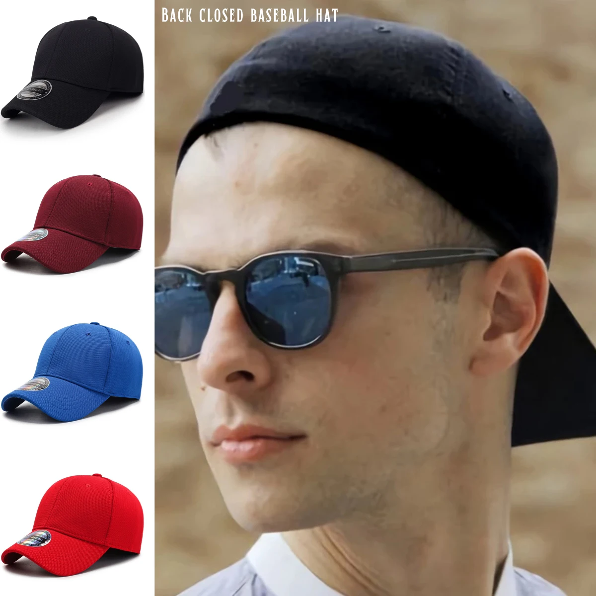 Baseball Cap Men Women Fitted Closed Full Cap Hip Hop Snapback Hats ...
