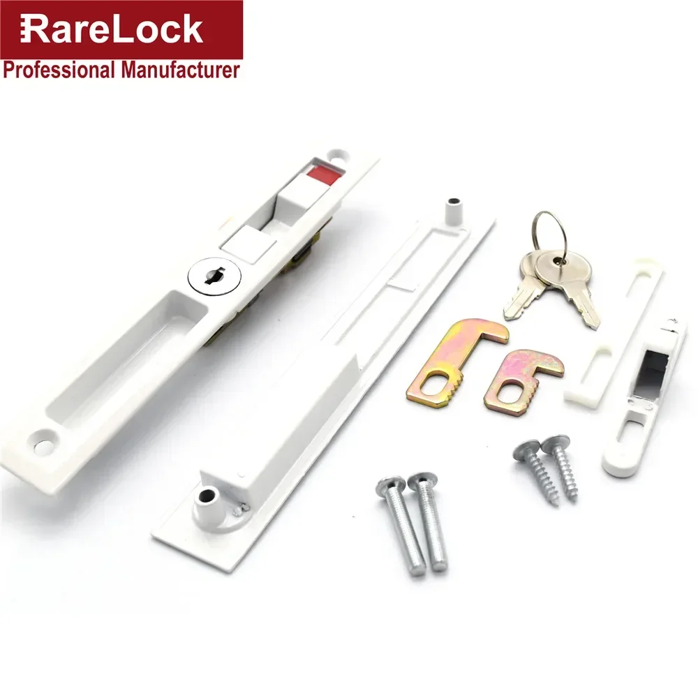 White-Sliding-Door-Lock-Green-Red-Indicator-Label-with-Brass-keys-for ...