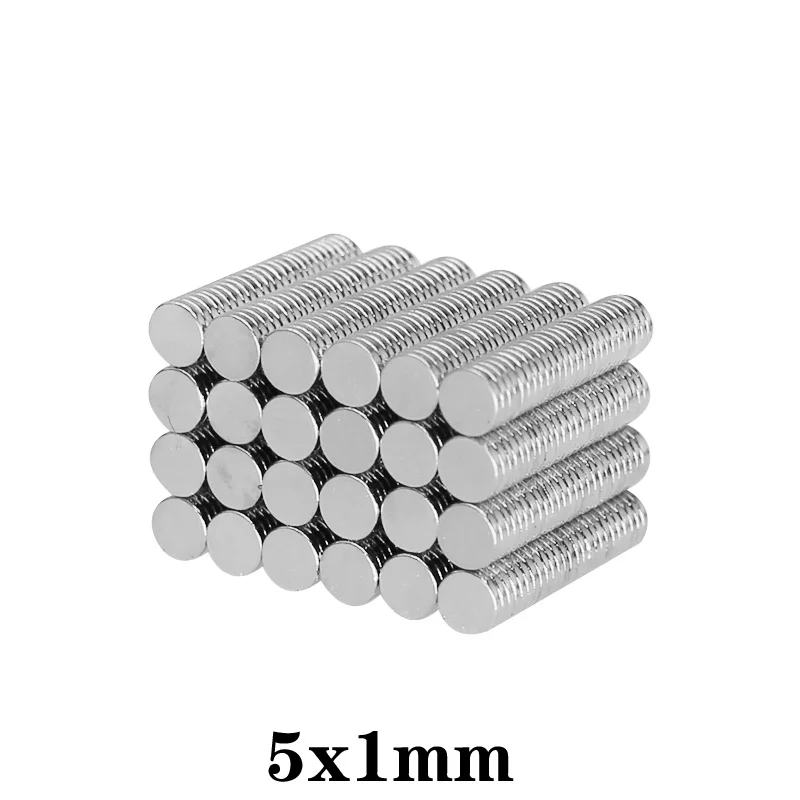 Mini Petits Aimants Circulaires 5x1mm, 50 à 3000 Pièces, Aimant Néodyme ...