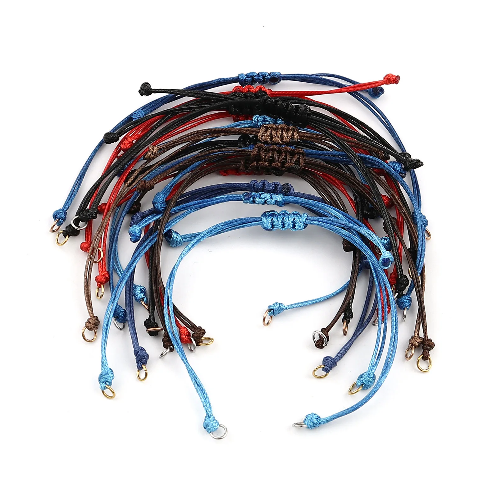 Handmade-Wax-Thread-Braided-Bracelets-Adjustable-Woven-Bracelet-For-DIY ...