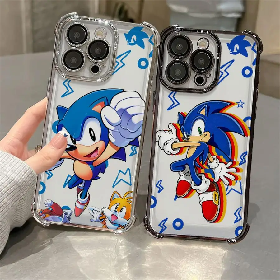 Funny Cute S-Sonics Clear Cover Phone Case for Apple iPhone 15 Pro MAX ...
